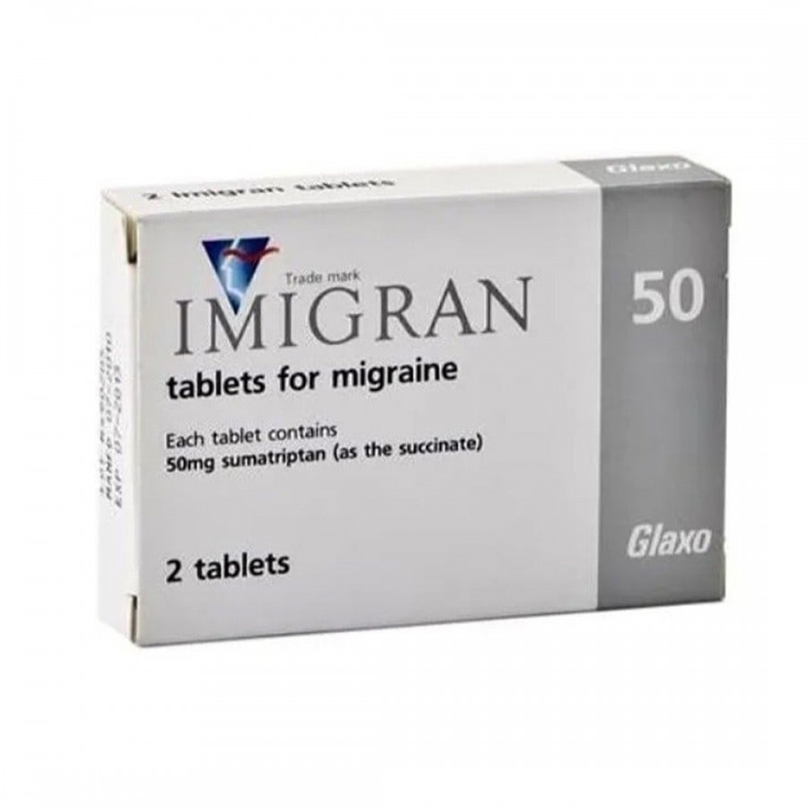 IMIGRAN 50MG TAB 2'S