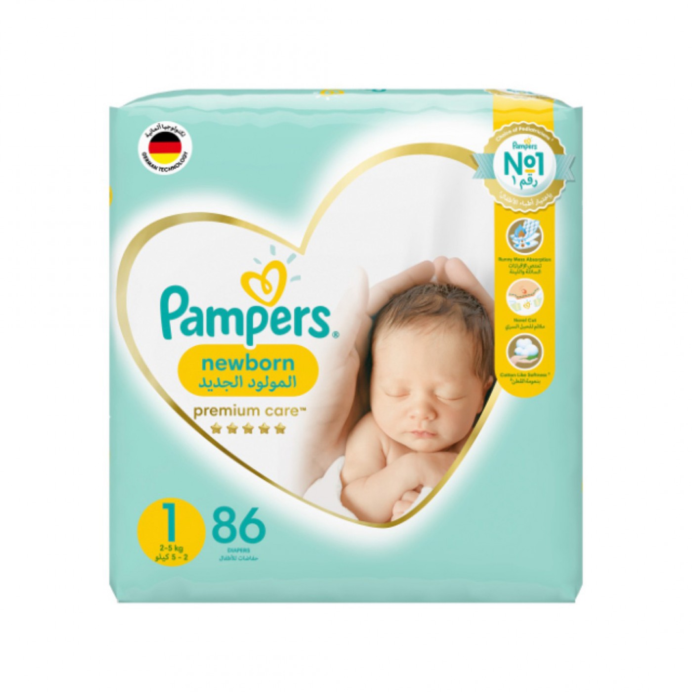 Pampers Premium Care Size 1 Jumbo Pack 86Pieces