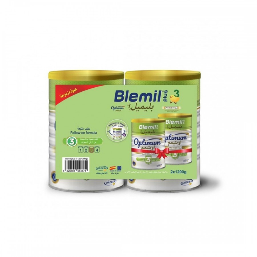 Blemil Plus Optimum (3) Twin Pack, 2 X 1200g - Pack of 1