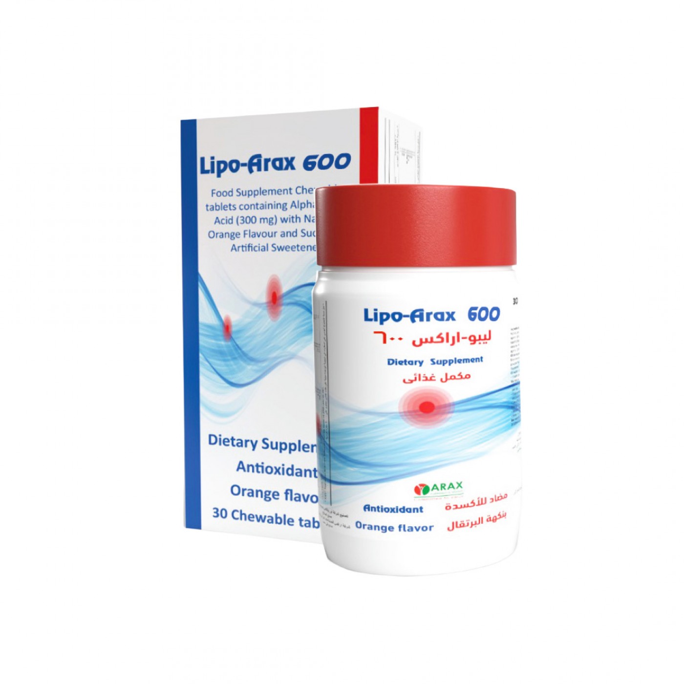 Lipo-Arax 600mg Chewable Tablets for Weight Loss Support 30 Tablets