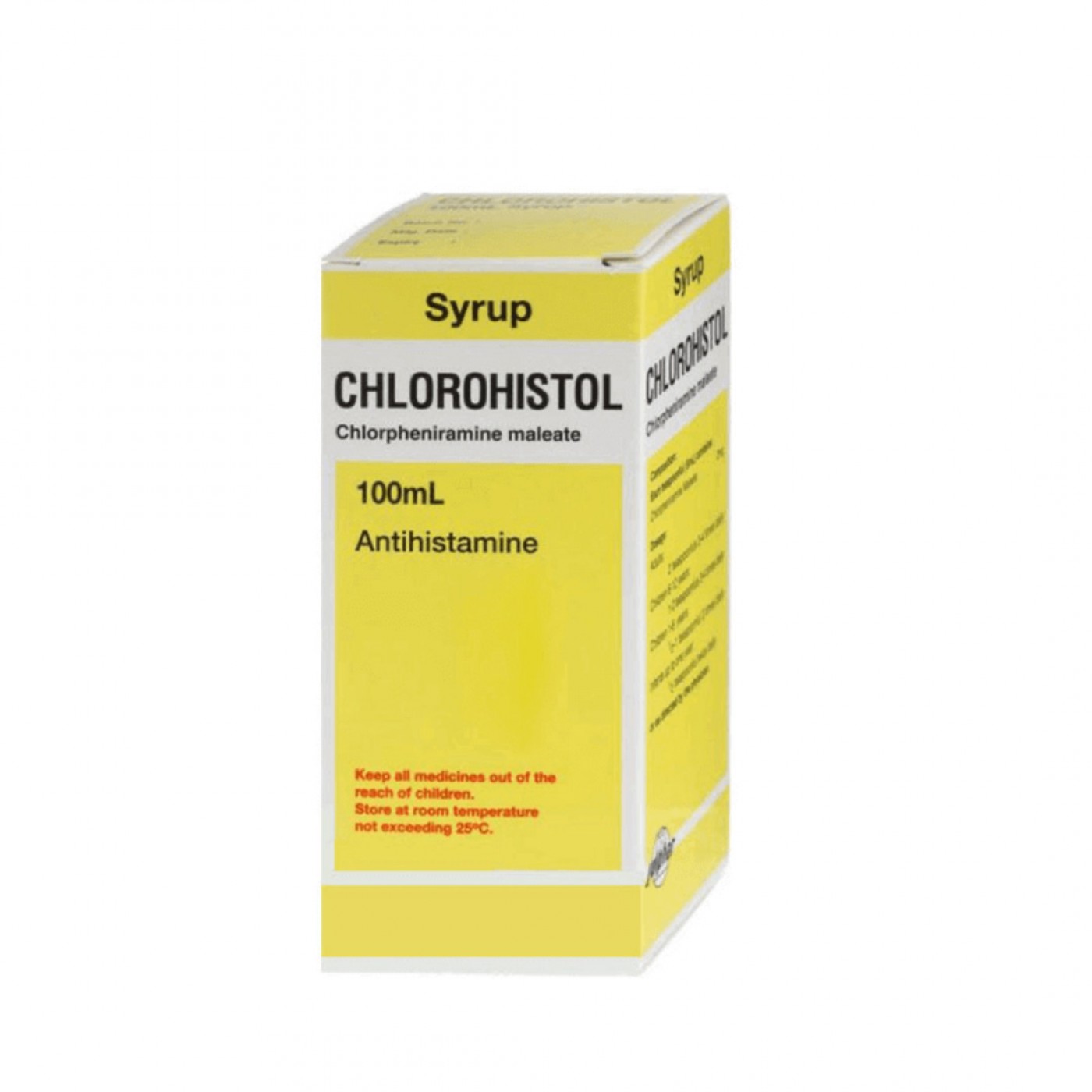 Chlorohistol 100ML syrup as Antihistamine