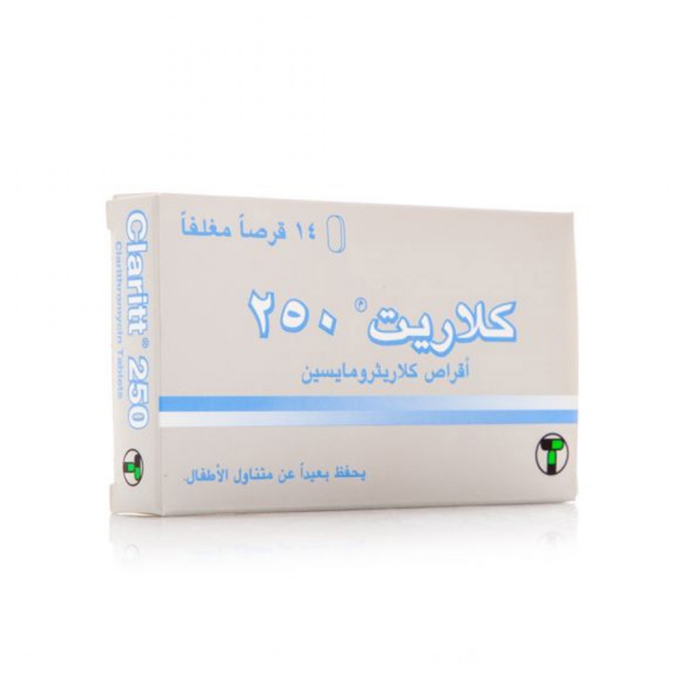 Claritt 250 Mg Clarithromycin Antibiotic 14 Tablets