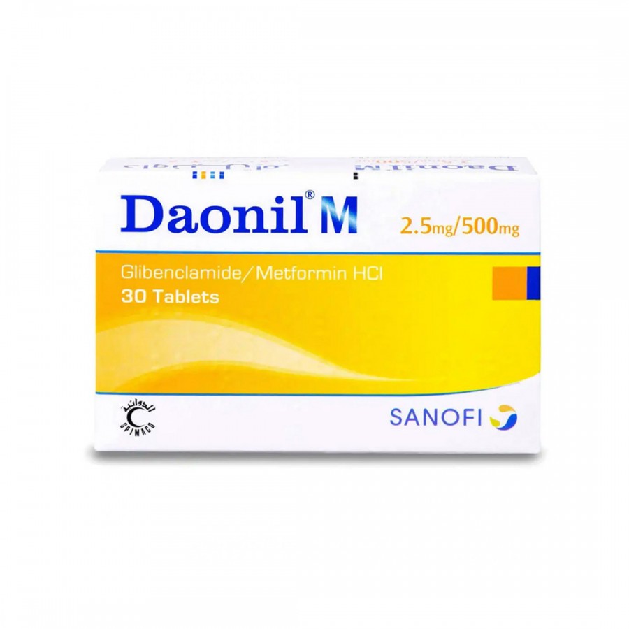 Daonil M 2.5/500 mg to Control Blood Glucose – 30 Tablets