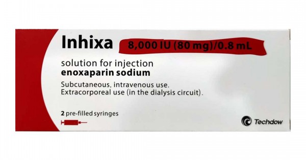 Inhixa 8000 IU enoxaparin Syringes 2 Injections