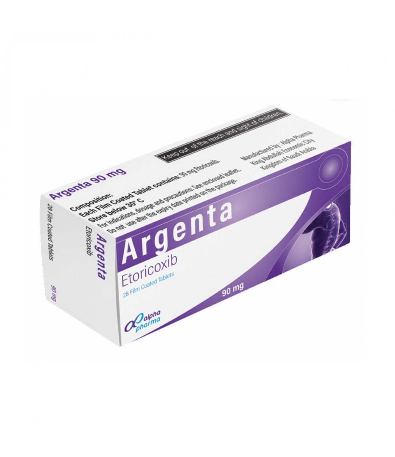Argenta 90 mg analgesic and anti inflammatory 28 Tablets