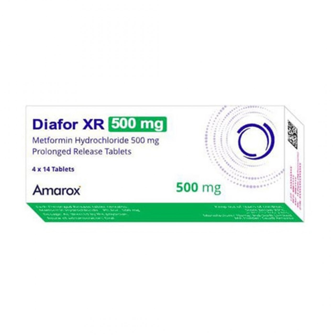 Diafor xr 500 mg metformin extended‑release 56 Tablets
