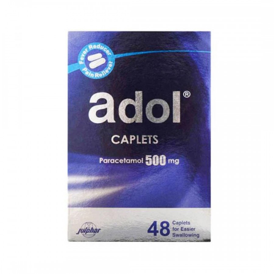Adol 500 mg for pain relief and fever 48 Caps