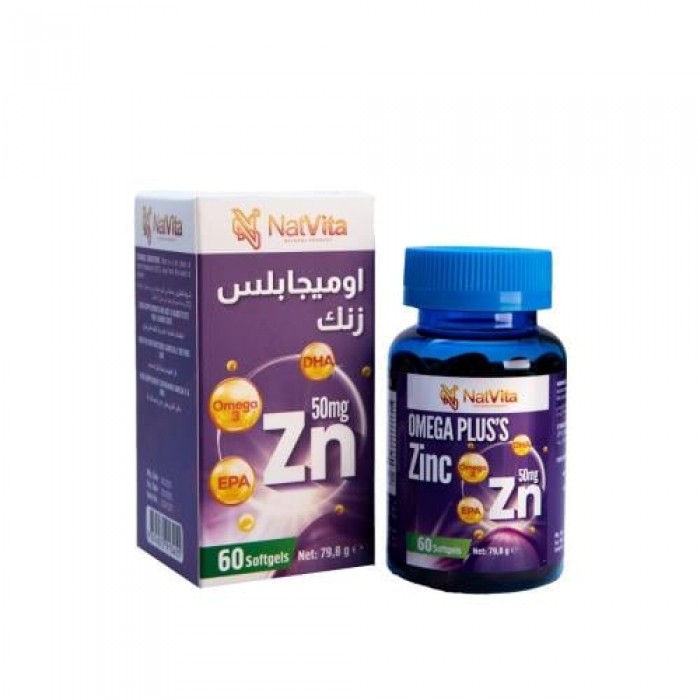 NATVITA OMEGA PLUS ZINC CAP 60'S