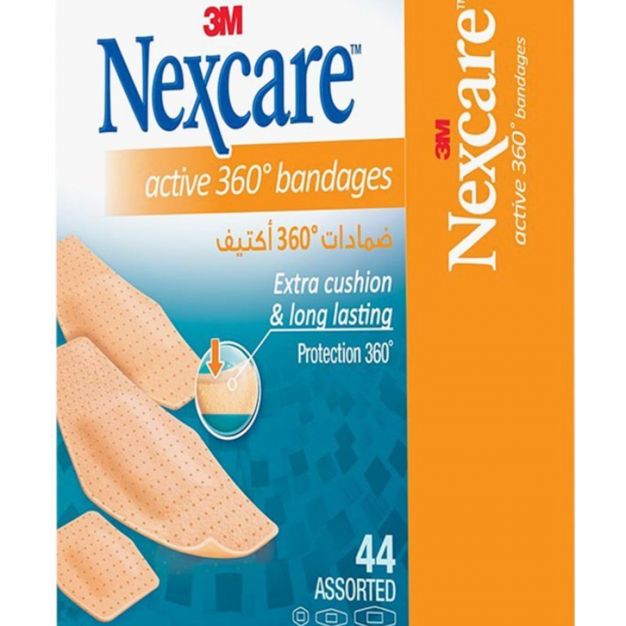 Nexcare 3M Active 360 Bandages Assorted 44Pieces