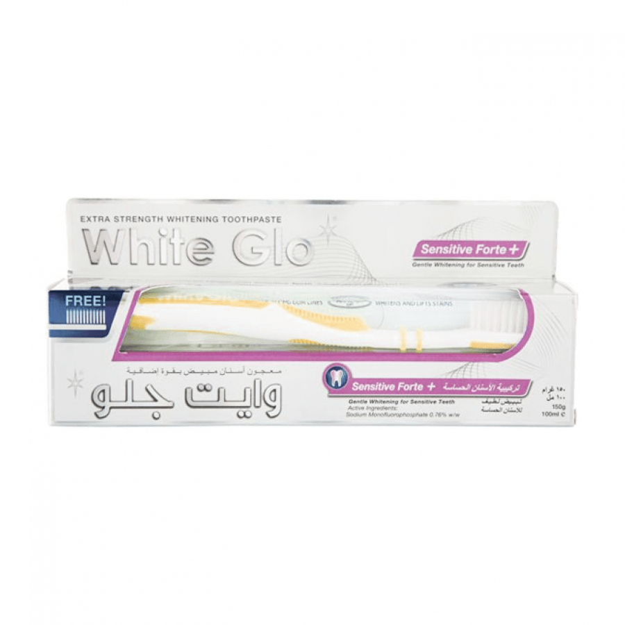 White Glo Sensitive Forte + Whitening Toothpaste 100gm