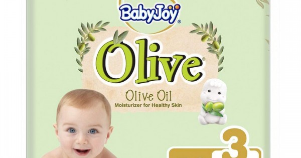 Baby Joy Olive Medium 3 Baby Diaper 56's