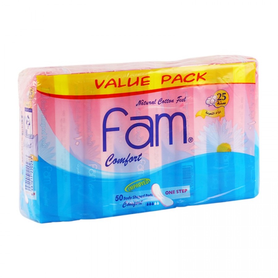 Fam Comfort Normal 1 Step Female Diaper 50's