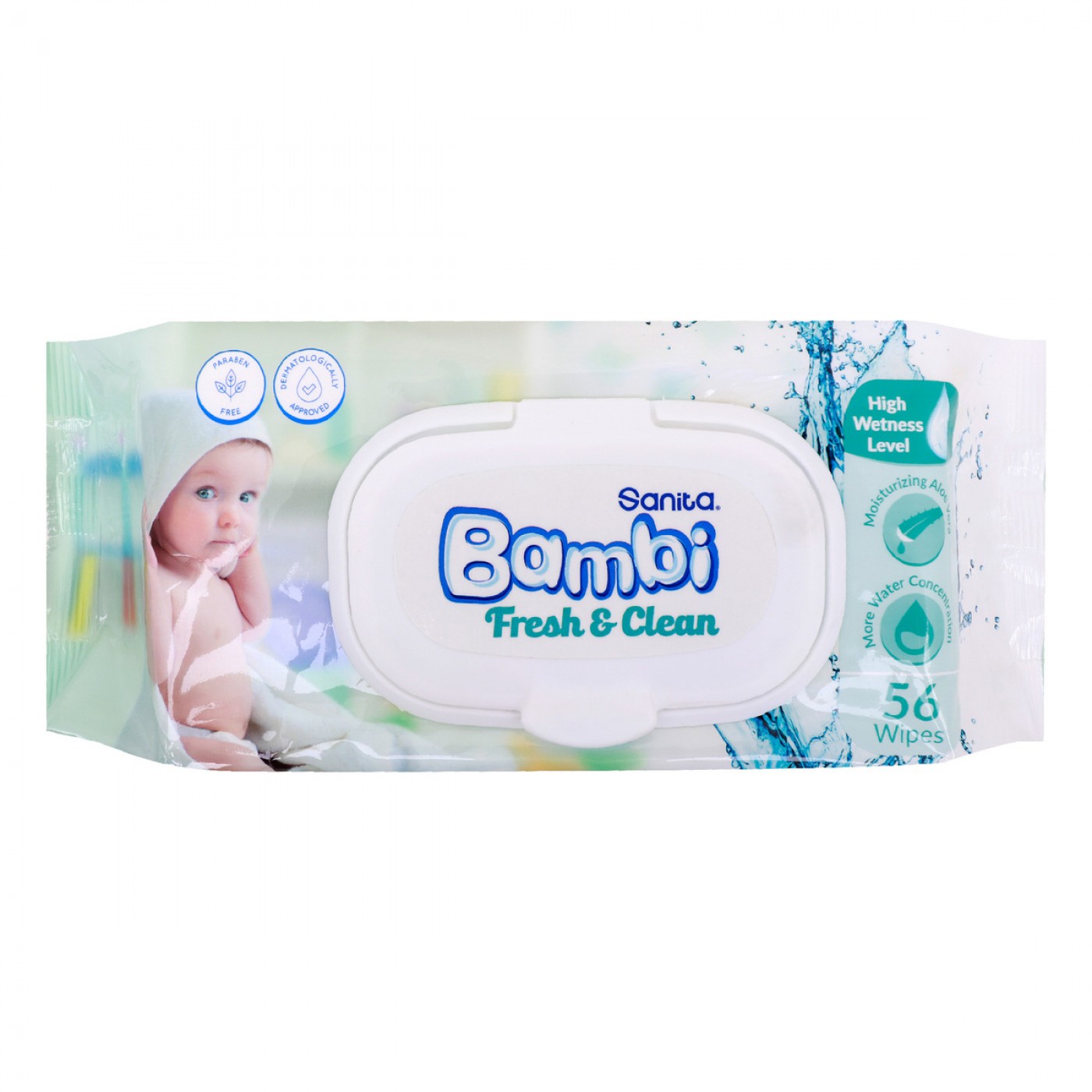 Bambi Baby Wipes Fresh Clean - 56's