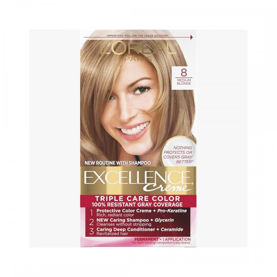 L'Oreal Paris Excellence crème 8 Light Blonde Hair Color