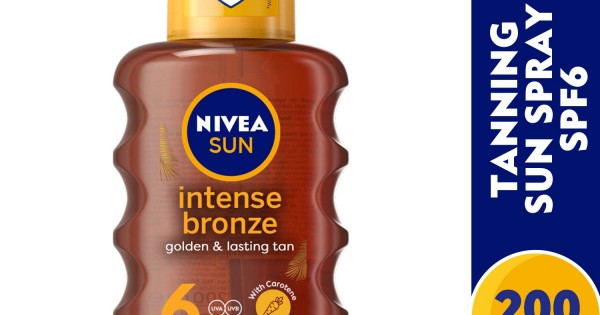 NIVEA SUN Tanning Oil Spray, Intense Bronze with Vitamine E & Jojoba ...