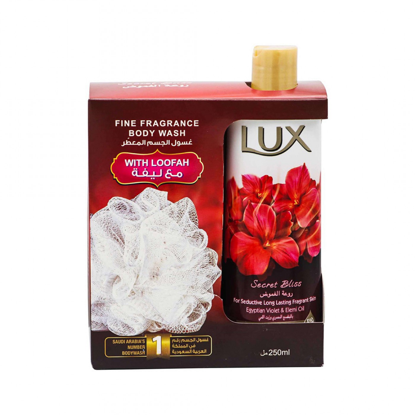 Lux for long lasting mesmerising secret bliss with loofah 250 ml