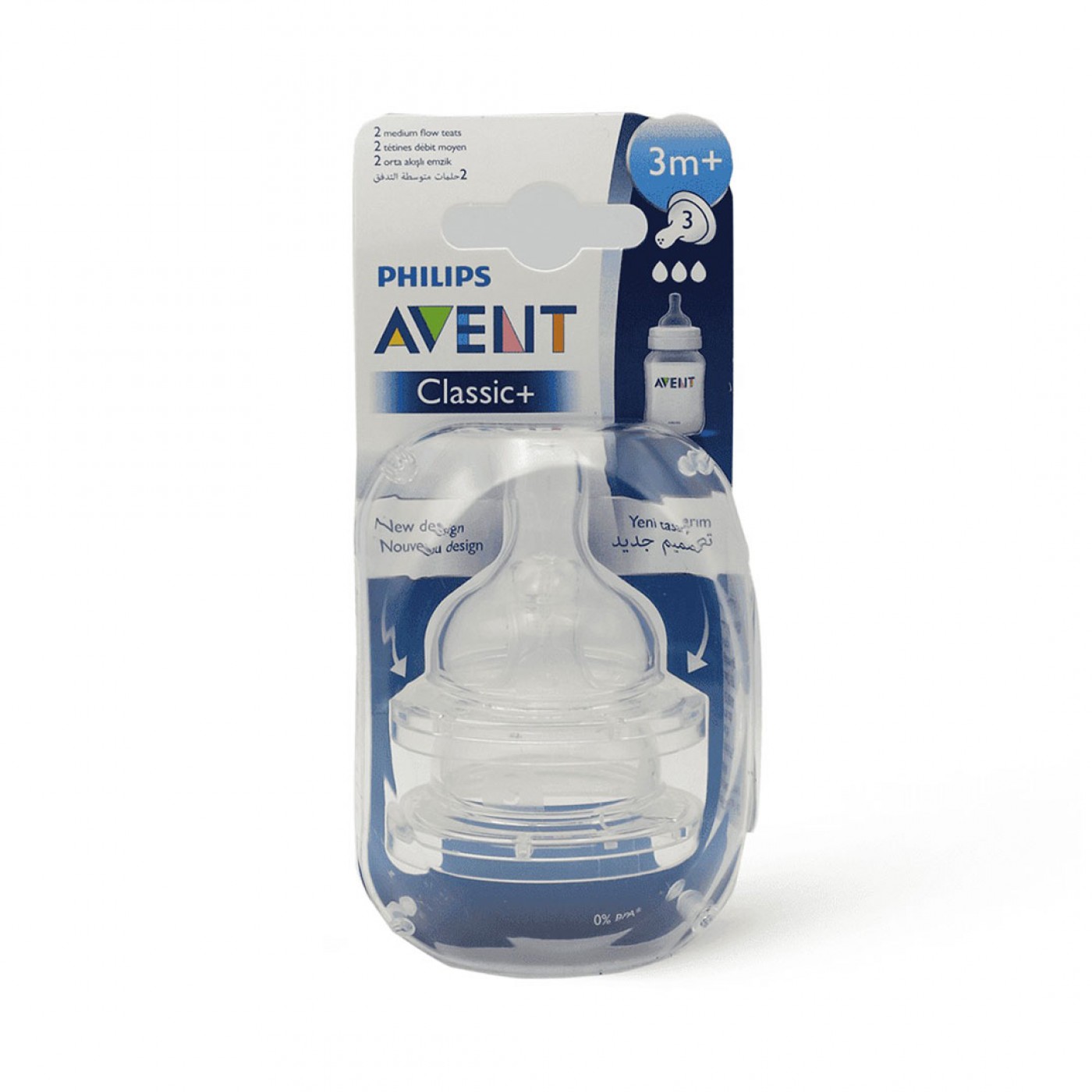 Avent Nipple Classic Plus 3 holes - 3 - Month Plus