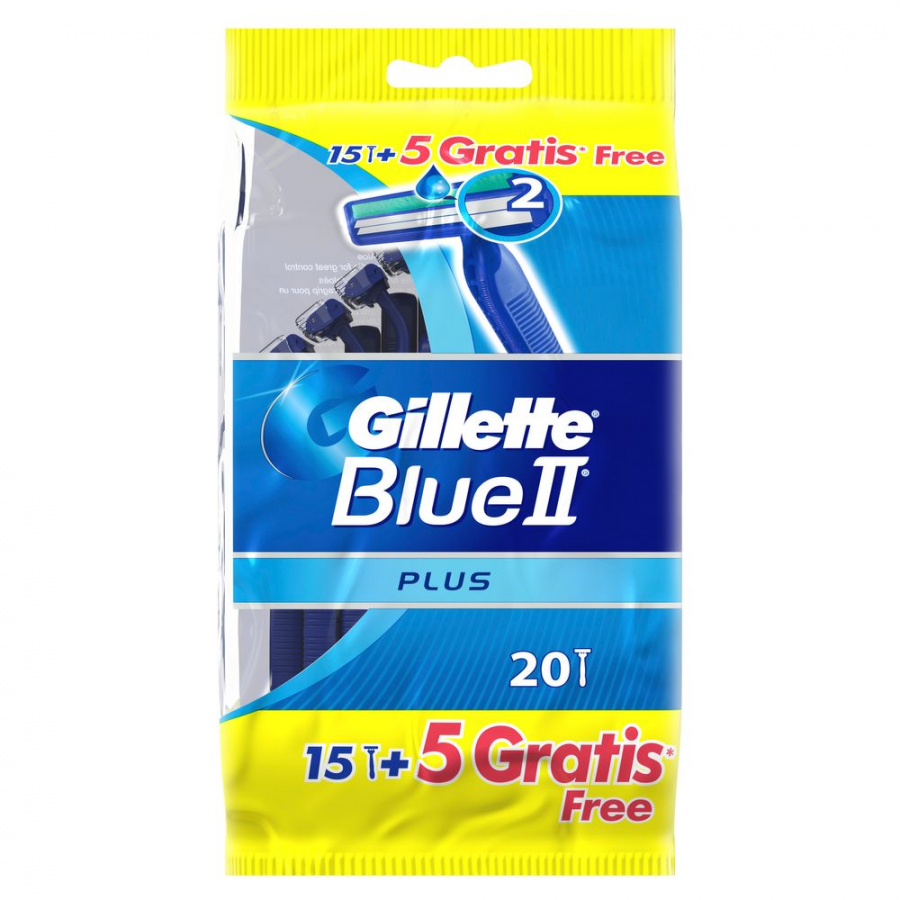 Gillette Blue II Plus Disposable Razor 20Pieces
