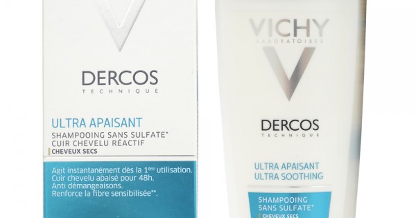 Vichy Dercos Ultra-Soothing Sulfate-Free Shampoo for Sensitive Scalp ...