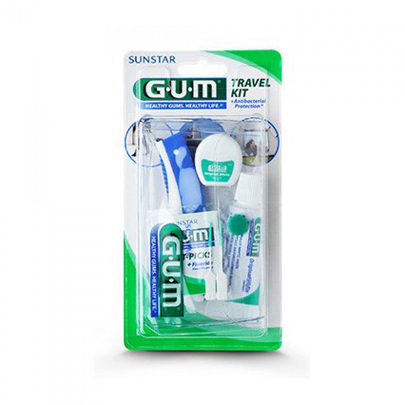 GUM TRAVEL KIT 156 ORG.WHITE