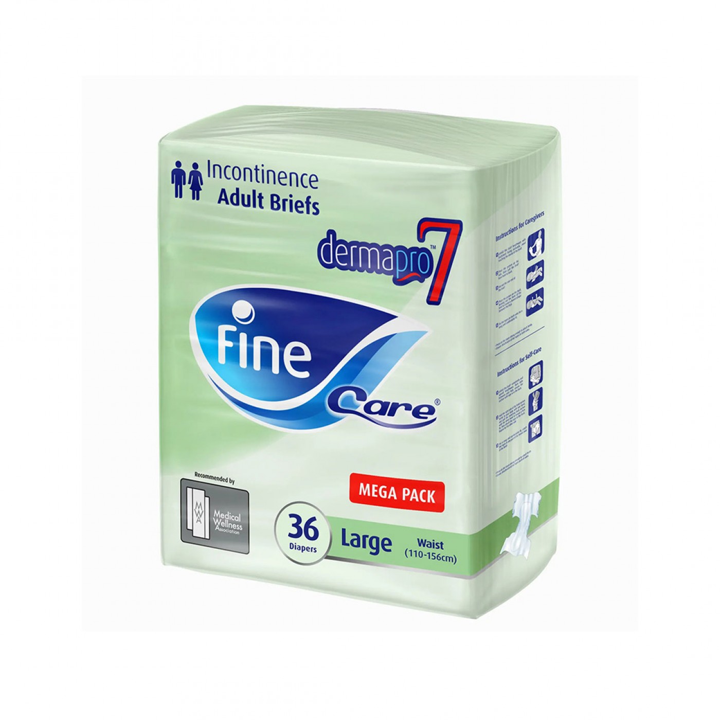 Fine Care Adult Diapers Large Size - 36 Pieces