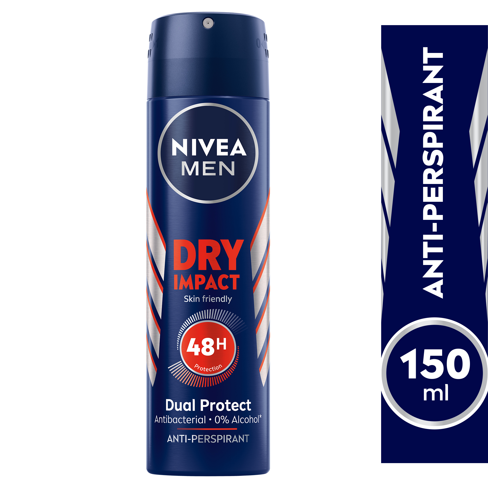 NIVEA MEN Antiperspirant Spray for Men, 48h Protection, Dry Impact, 150ml